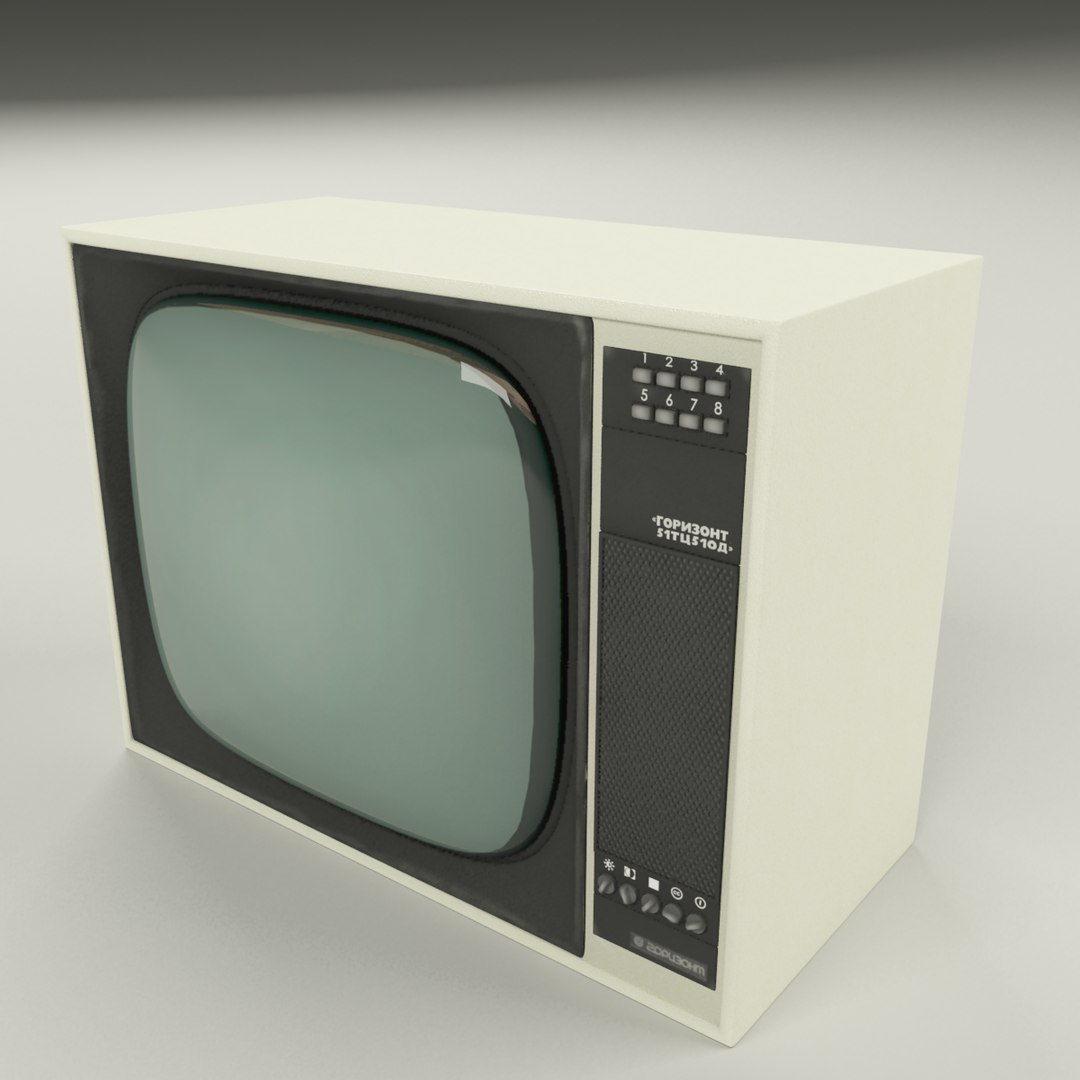 retro tv 3d model