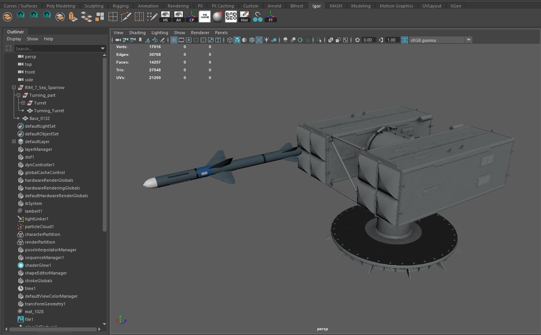 RIM-7 Sea Sparrow 3D Model - TurboSquid 2018779