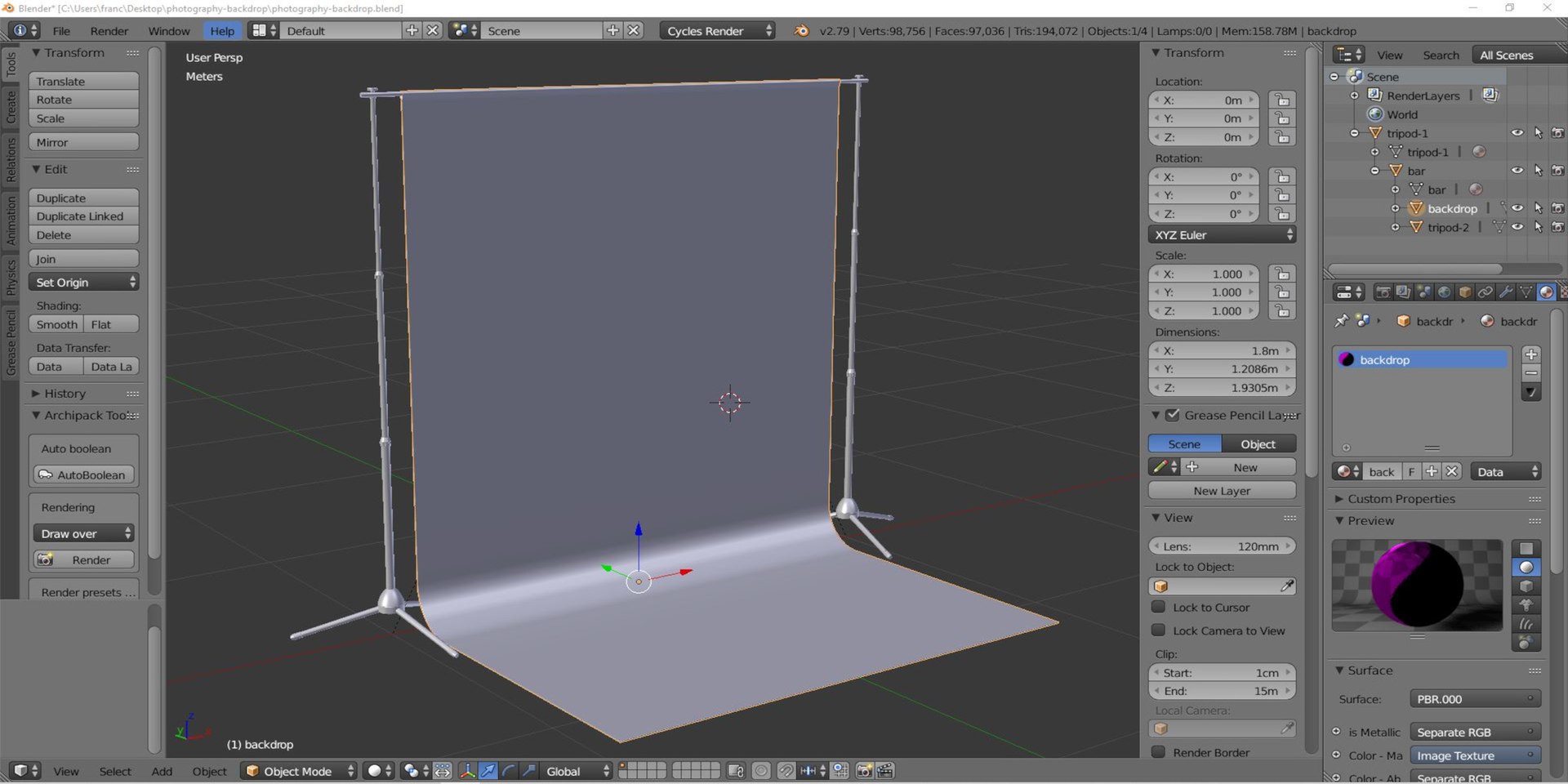 Photography Backdrop 3D - TurboSquid 1815553