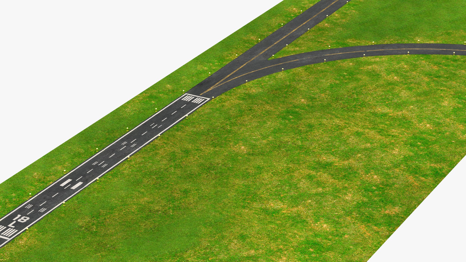 Landing Runway With Curve 3D - TurboSquid 2150844
