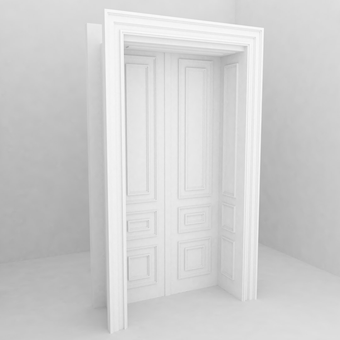 3d model building architecture door