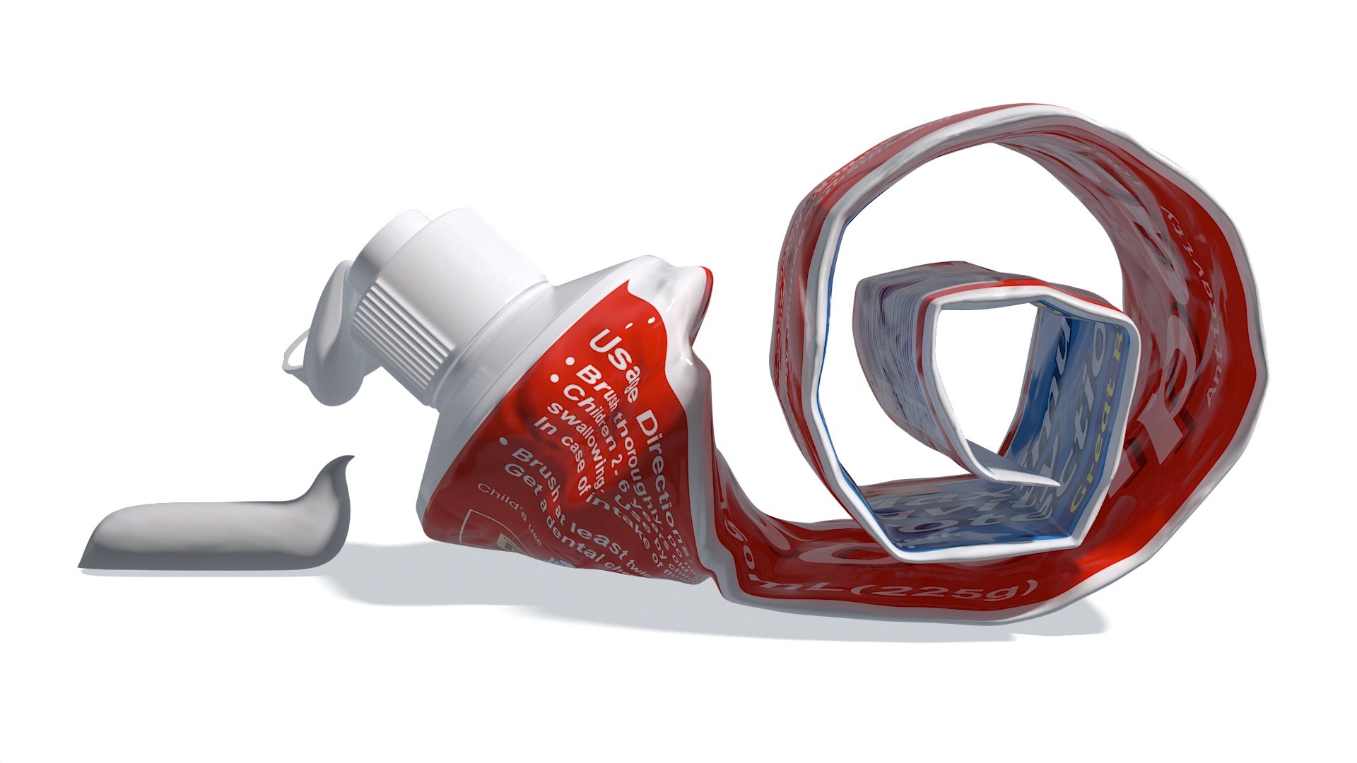 3D Toothpaste Tube Squeezed - TurboSquid 2319392