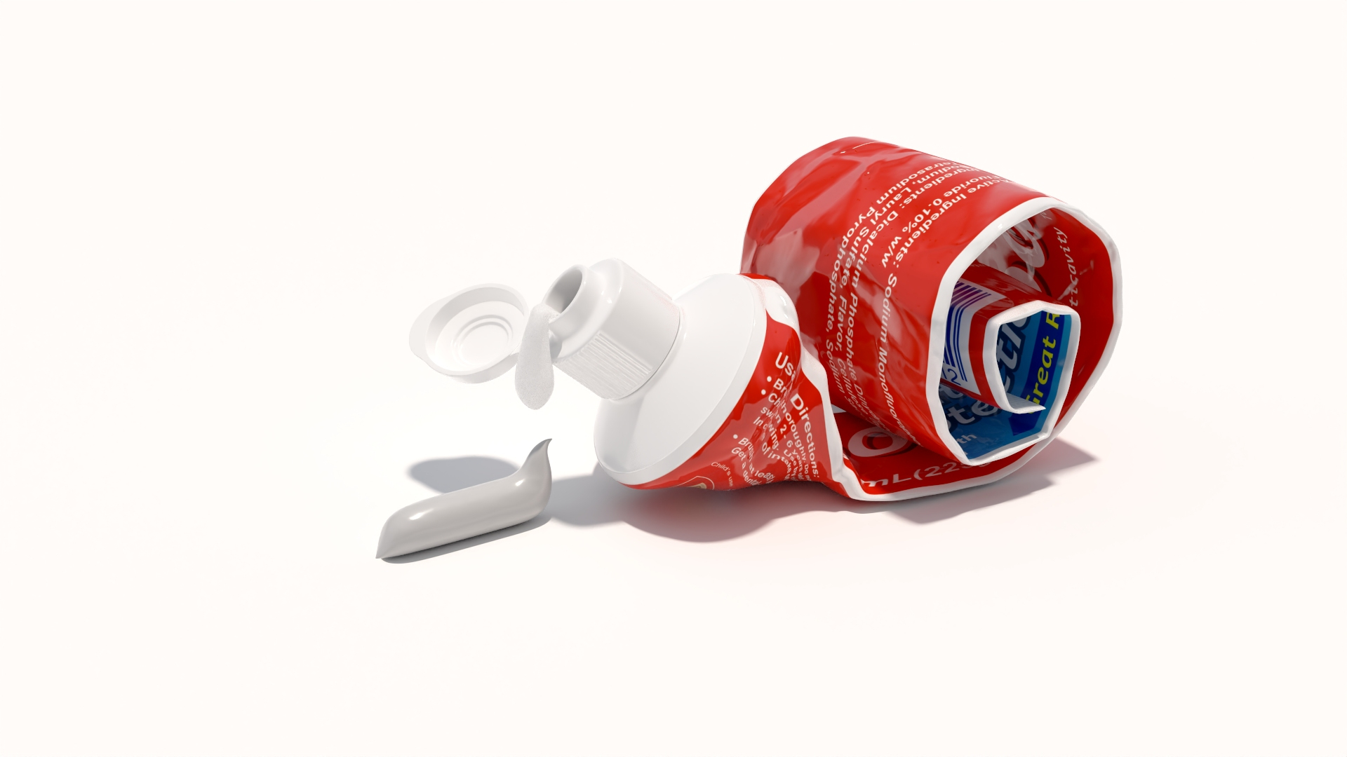 3D Toothpaste Tube Squeezed - TurboSquid 2319392