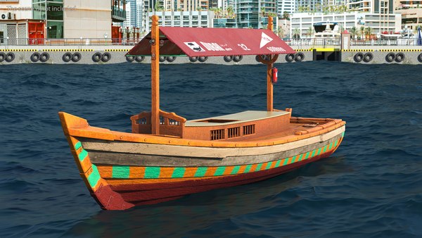 modelo 3d Dubai Abra Boat Old - TurboSquid 1930100