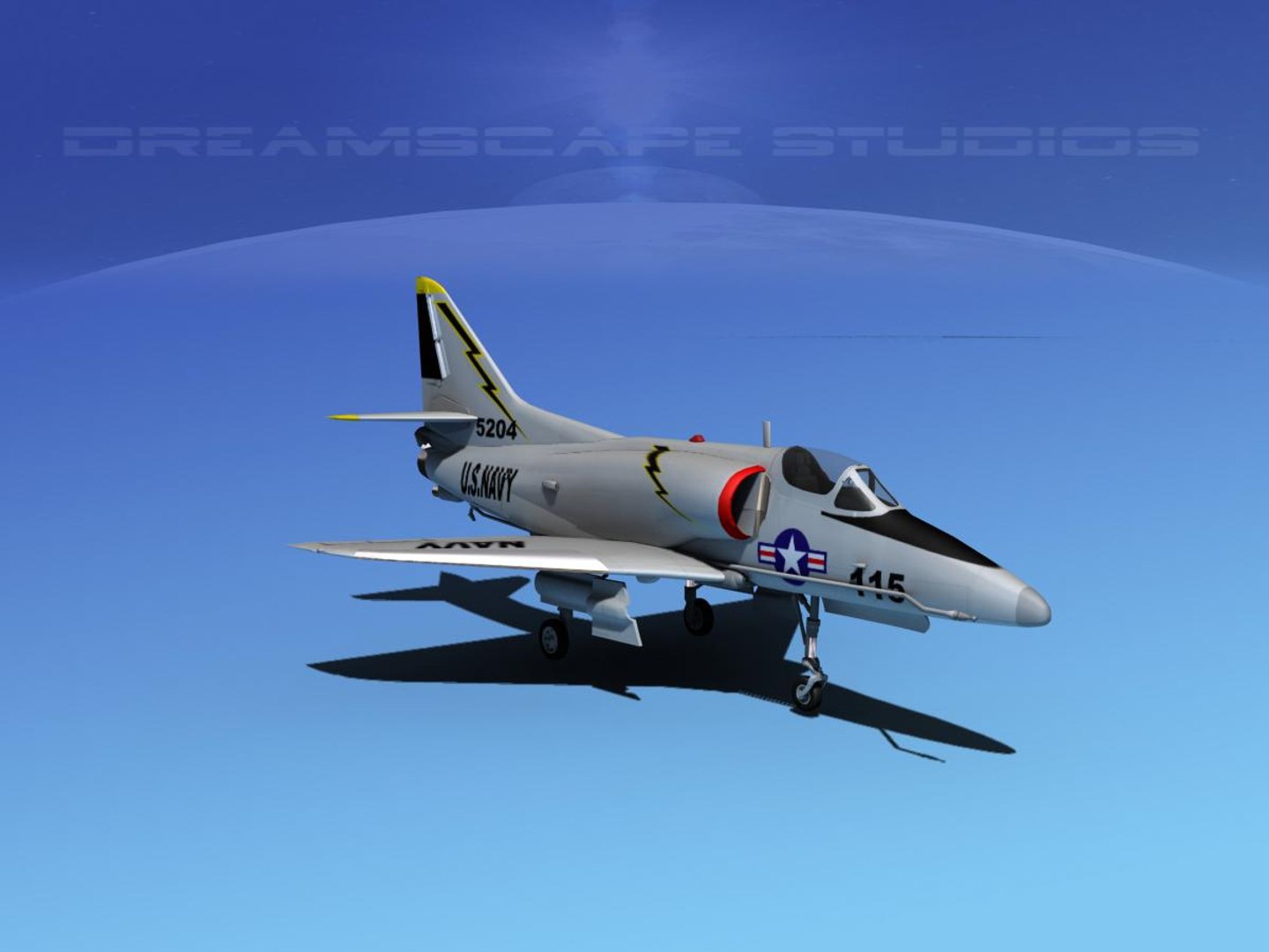 Skyhawk Douglas A-4 A-4d 3d 3ds