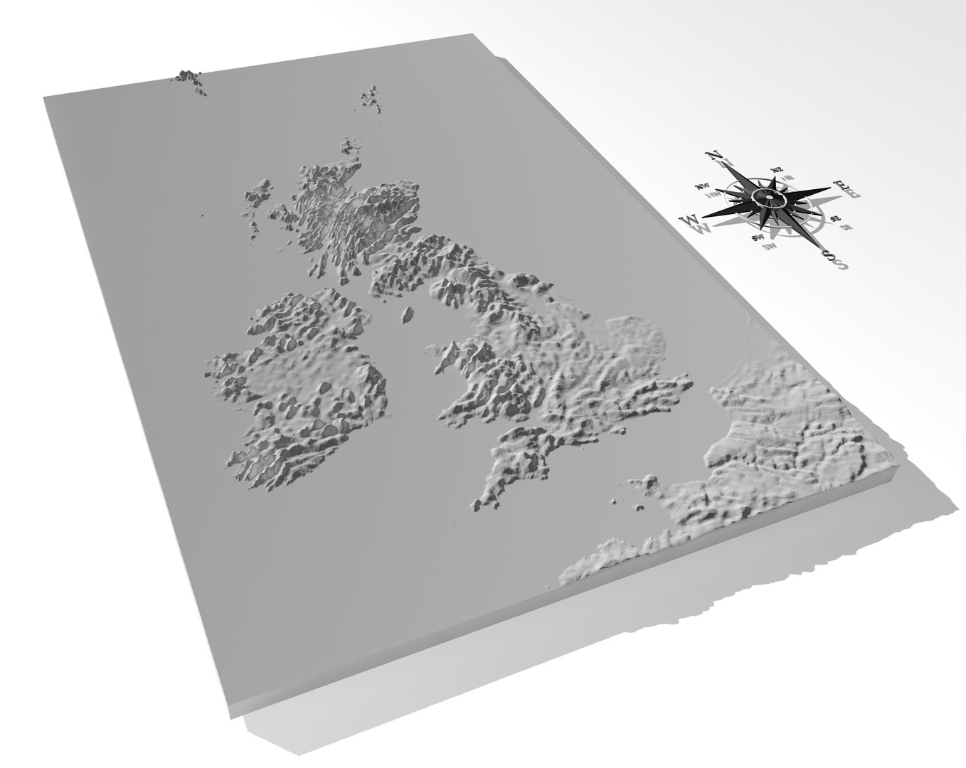 Relief United Kingdom 3d Model