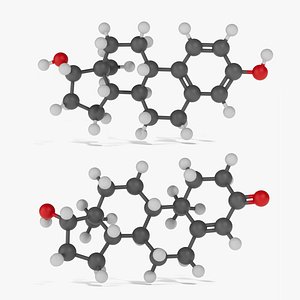 testosterone molecule 3d