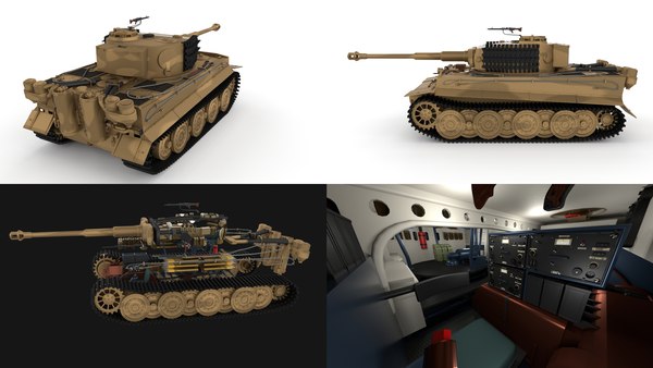 modelo 3d Panzer Tiger Tank Late 1944 v1 con interior - TurboSquid 1075982
