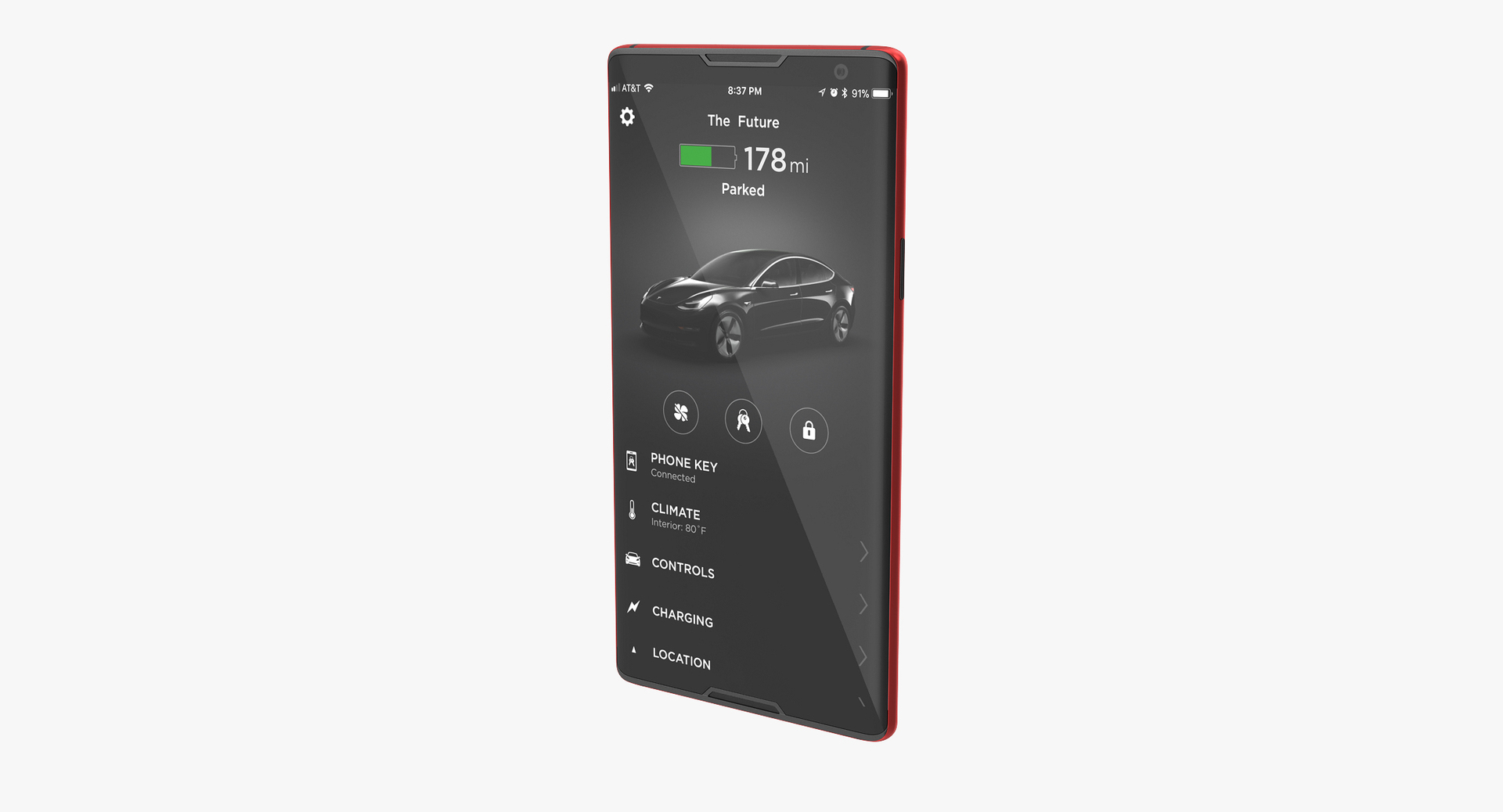 3D Tesla Phone Concept Red Model - TurboSquid 1251338