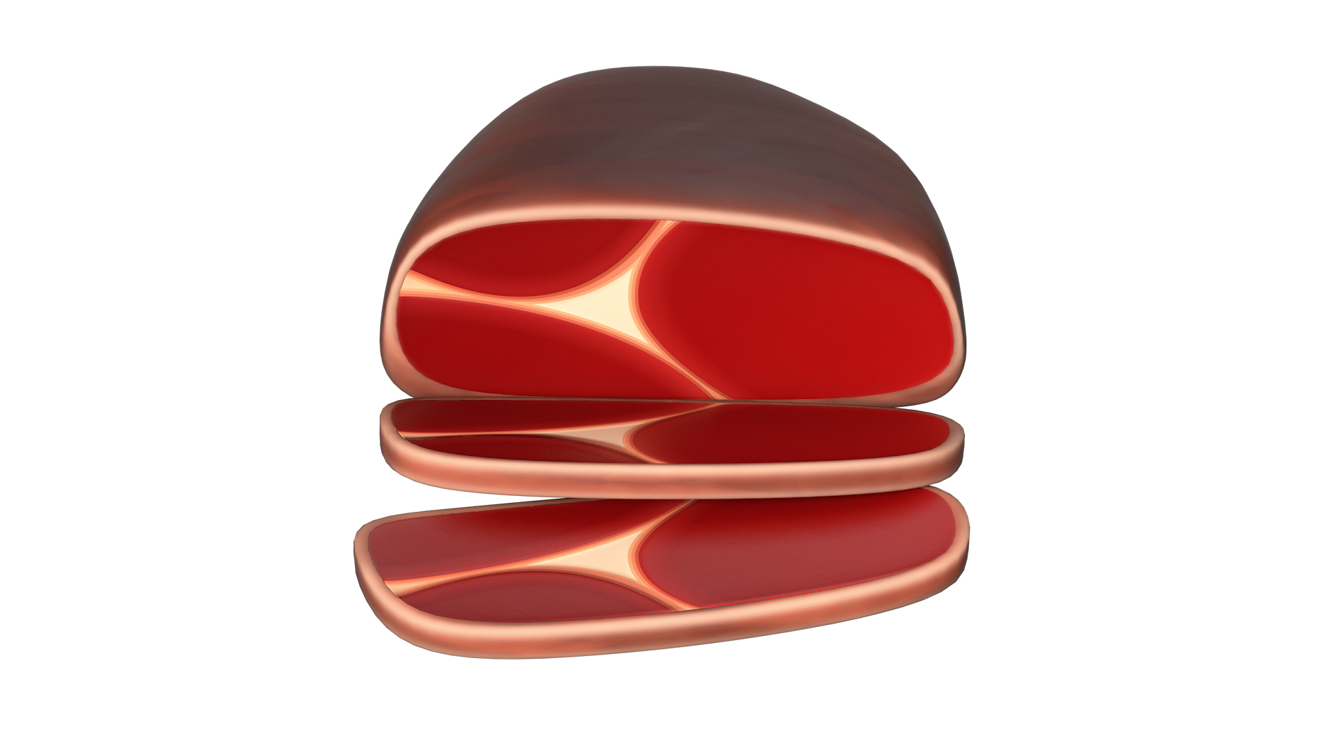 Cartoon Ham Meat 3D - TurboSquid 2078679