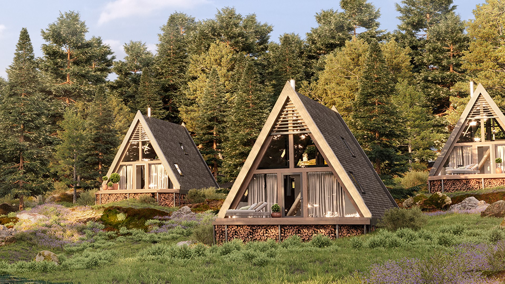 3D Model Small Modular A-Frame House - TurboSquid 1883632