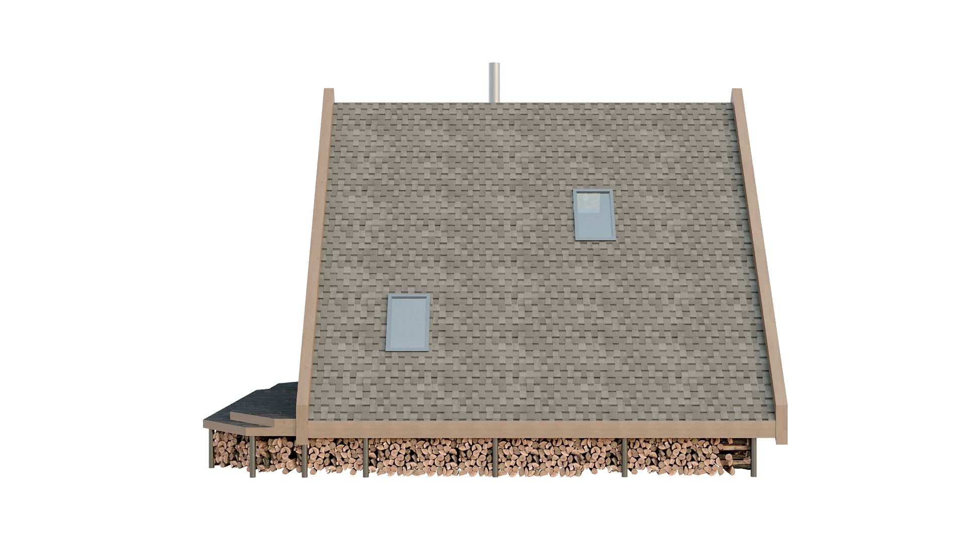 3D Model Small Modular A-Frame House - TurboSquid 1883632