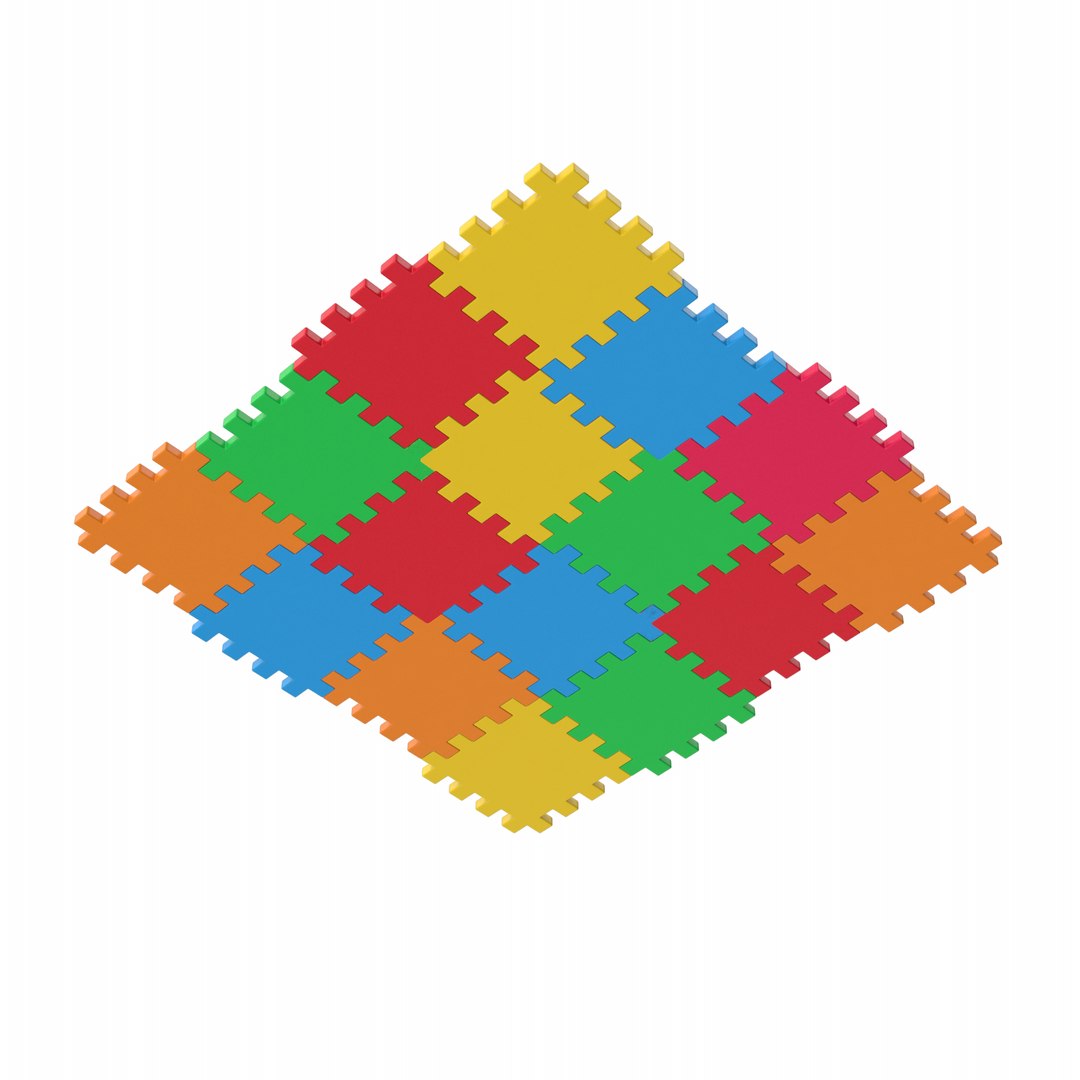 3D Playground Puzzle Mats Model - TurboSquid 2299992