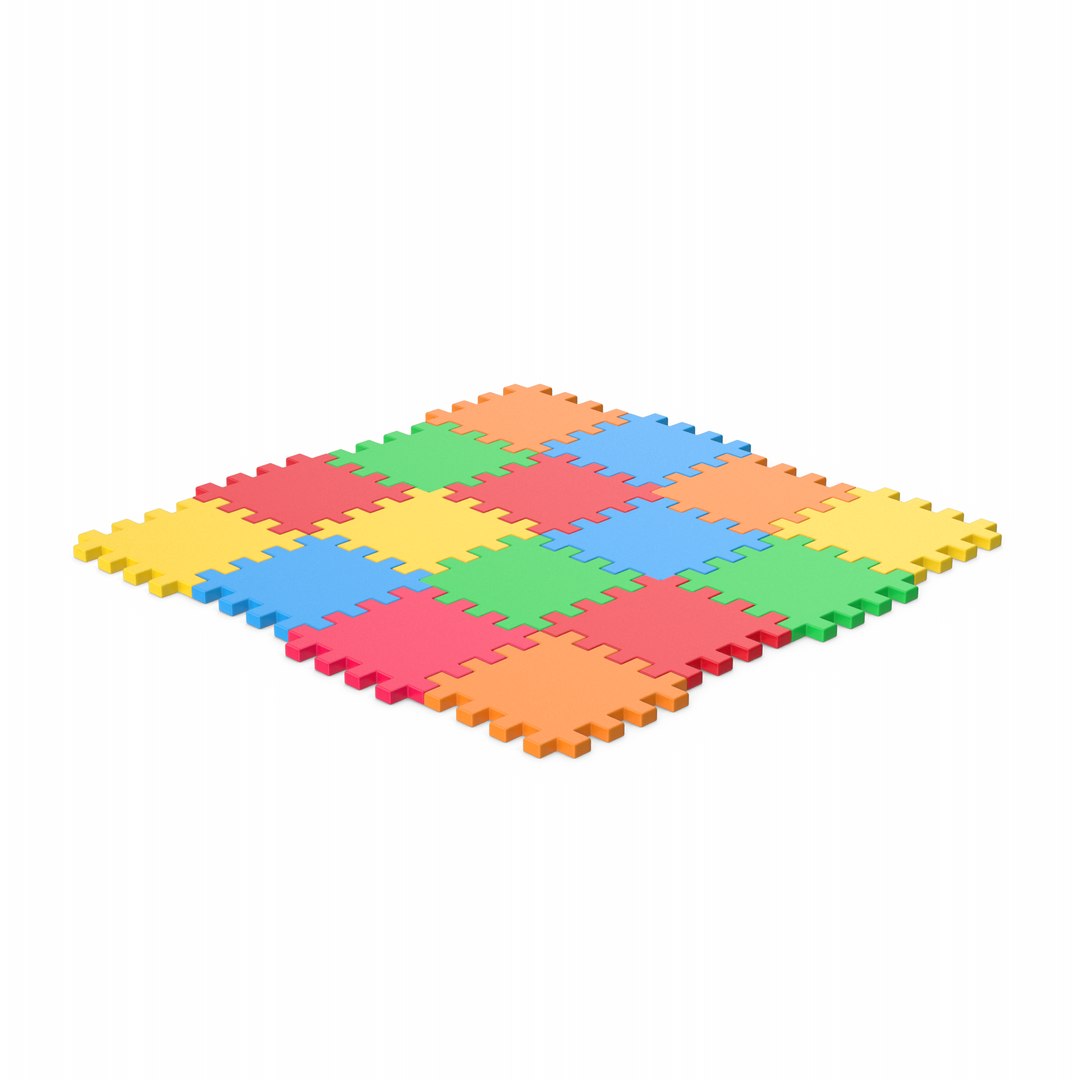 3D Playground Puzzle Mats Model - TurboSquid 2299992