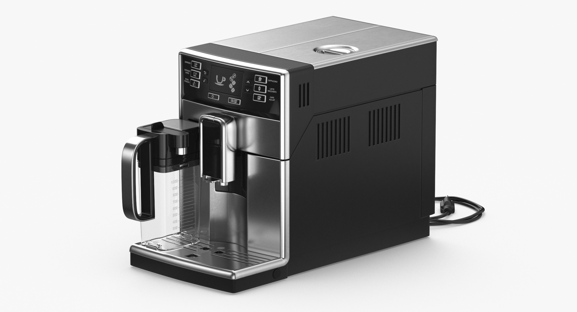 3D Capuccino Espresso Machine Device Blank and Generic Label ...