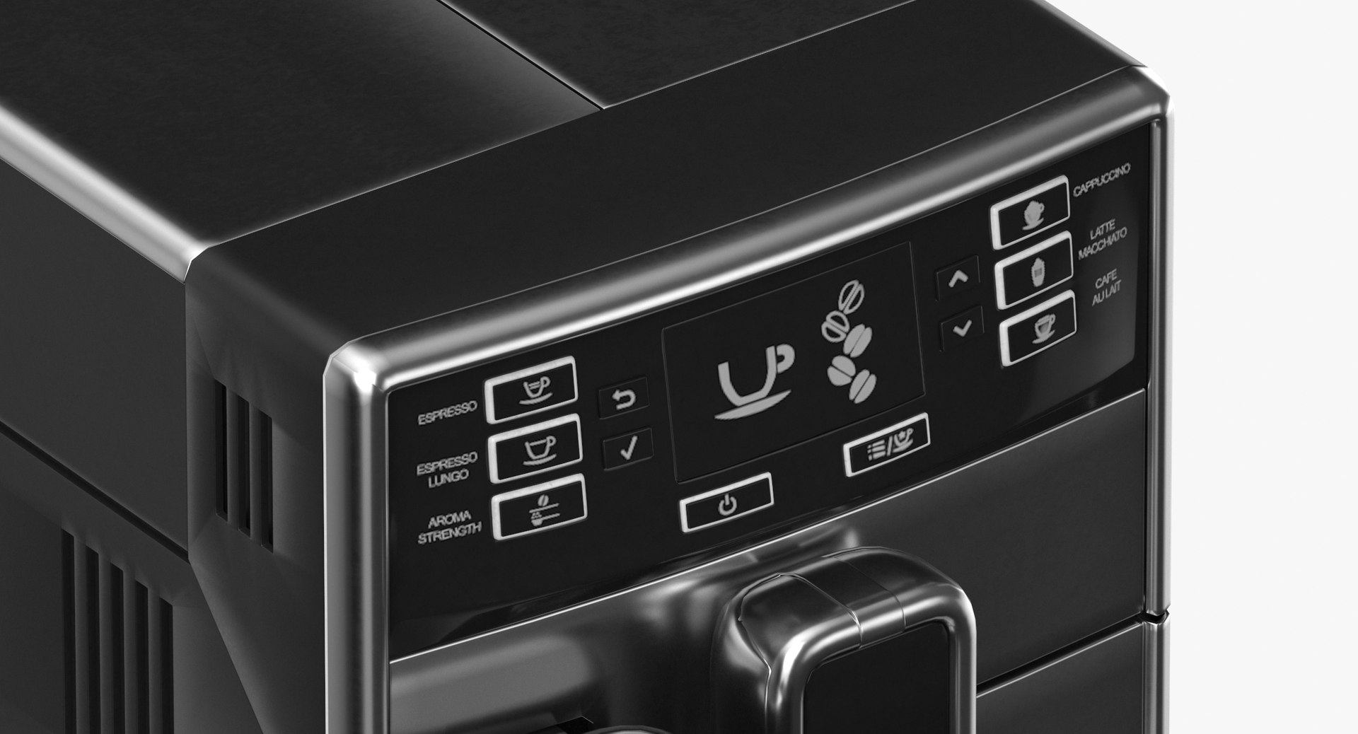 3D Capuccino Espresso Machine Device Blank and Generic Label ...