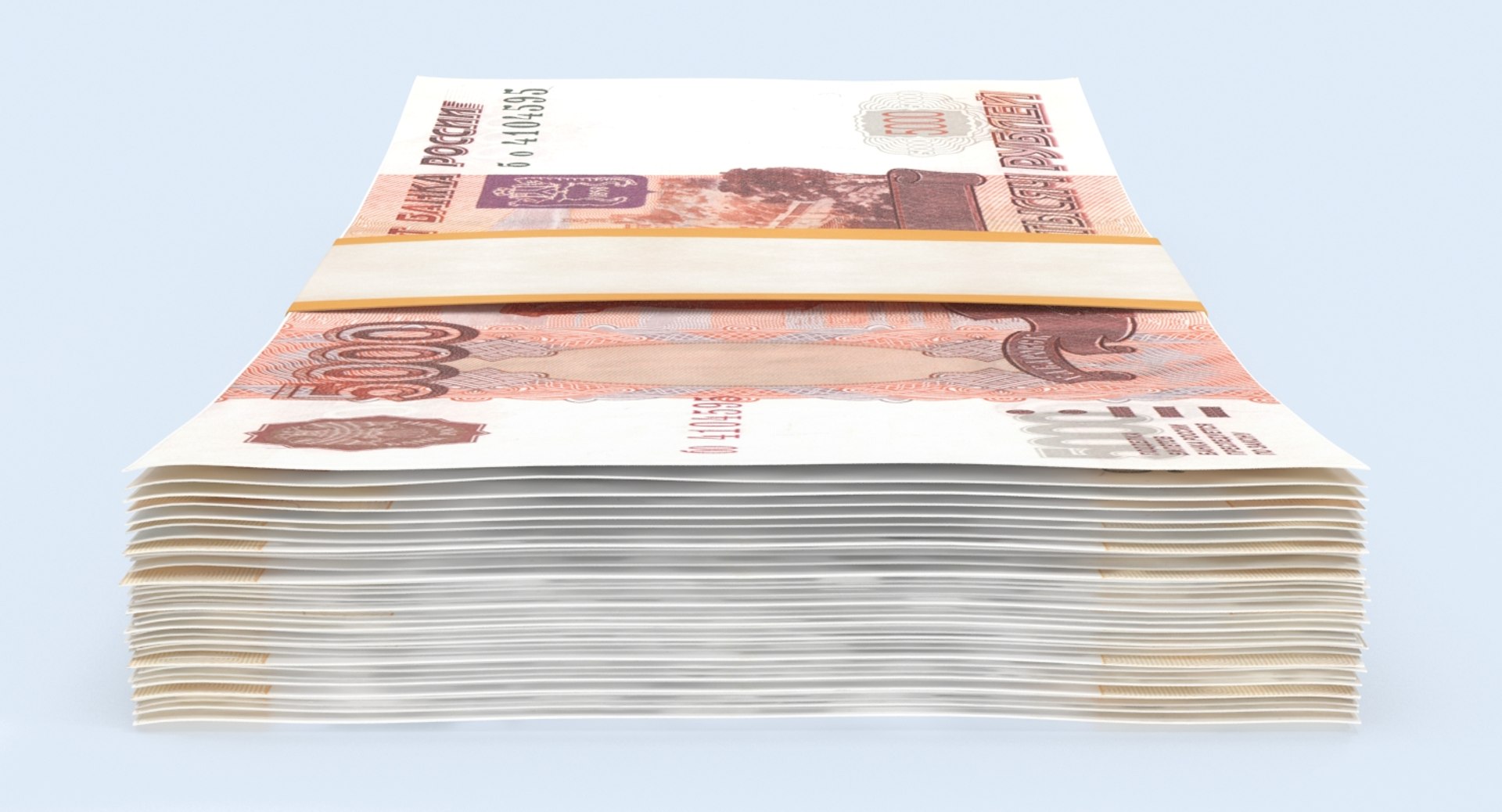 5000 Ruble Note Pack 3d Max