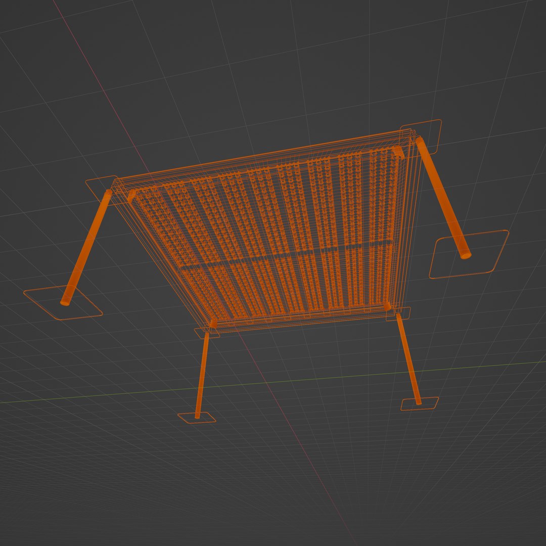 3D Perforated Raised Floor With Pedestals And Stringer 5 - TurboSquid ...