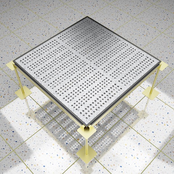 3D Perforated Raised Floor with Pedestals and Stringer 5 - TurboSquid ...
