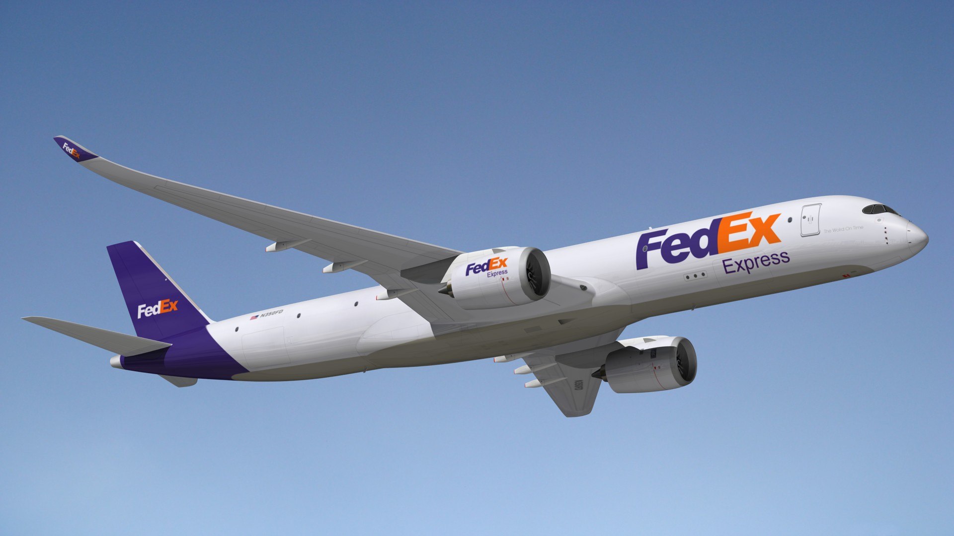 Airbus A350F FedEx 3D Model - TurboSquid 2094528