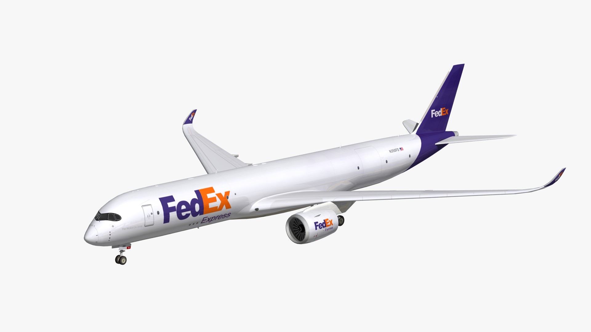 Airbus A350F FedEx 3D Model - TurboSquid 2094528