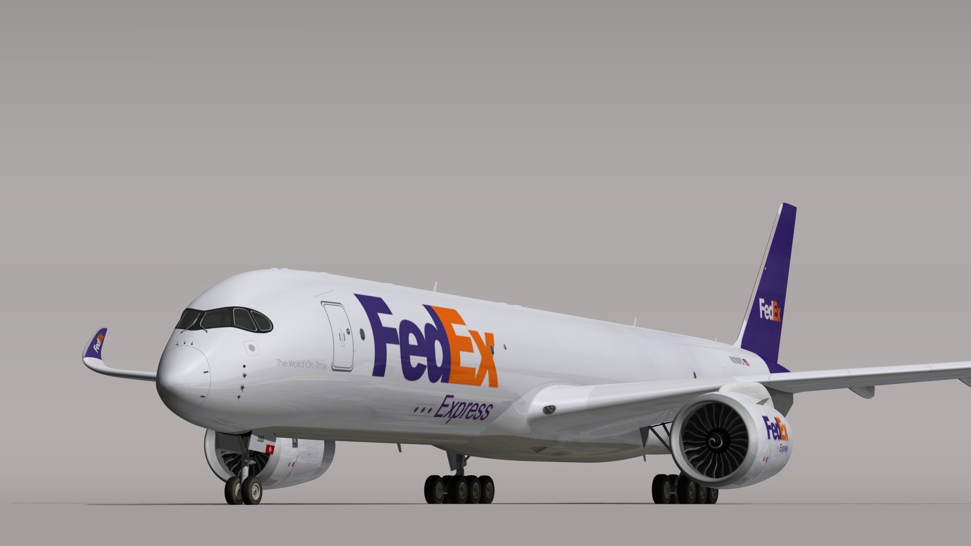 Airbus A350F FedEx 3D Model - TurboSquid 2094528