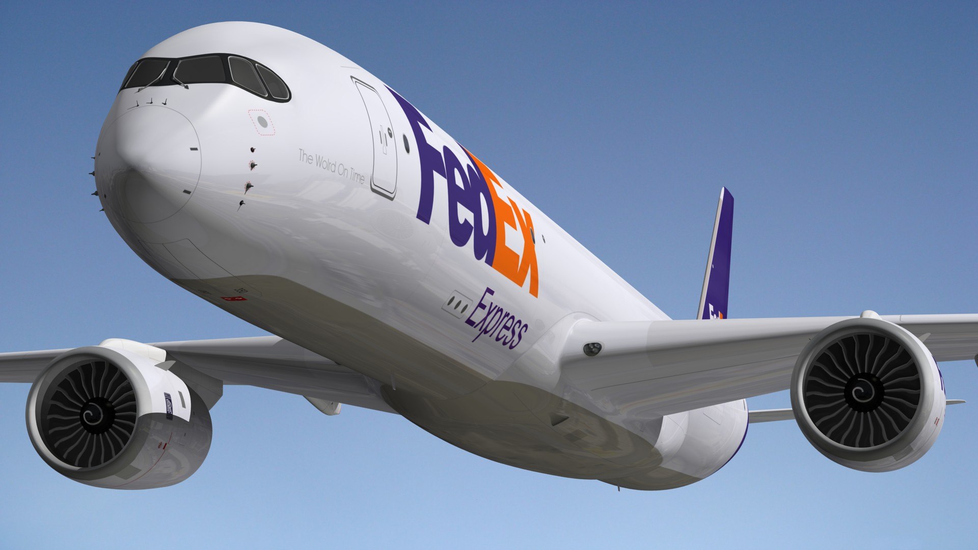 Airbus A350F FedEx 3D Model - TurboSquid 2094528
