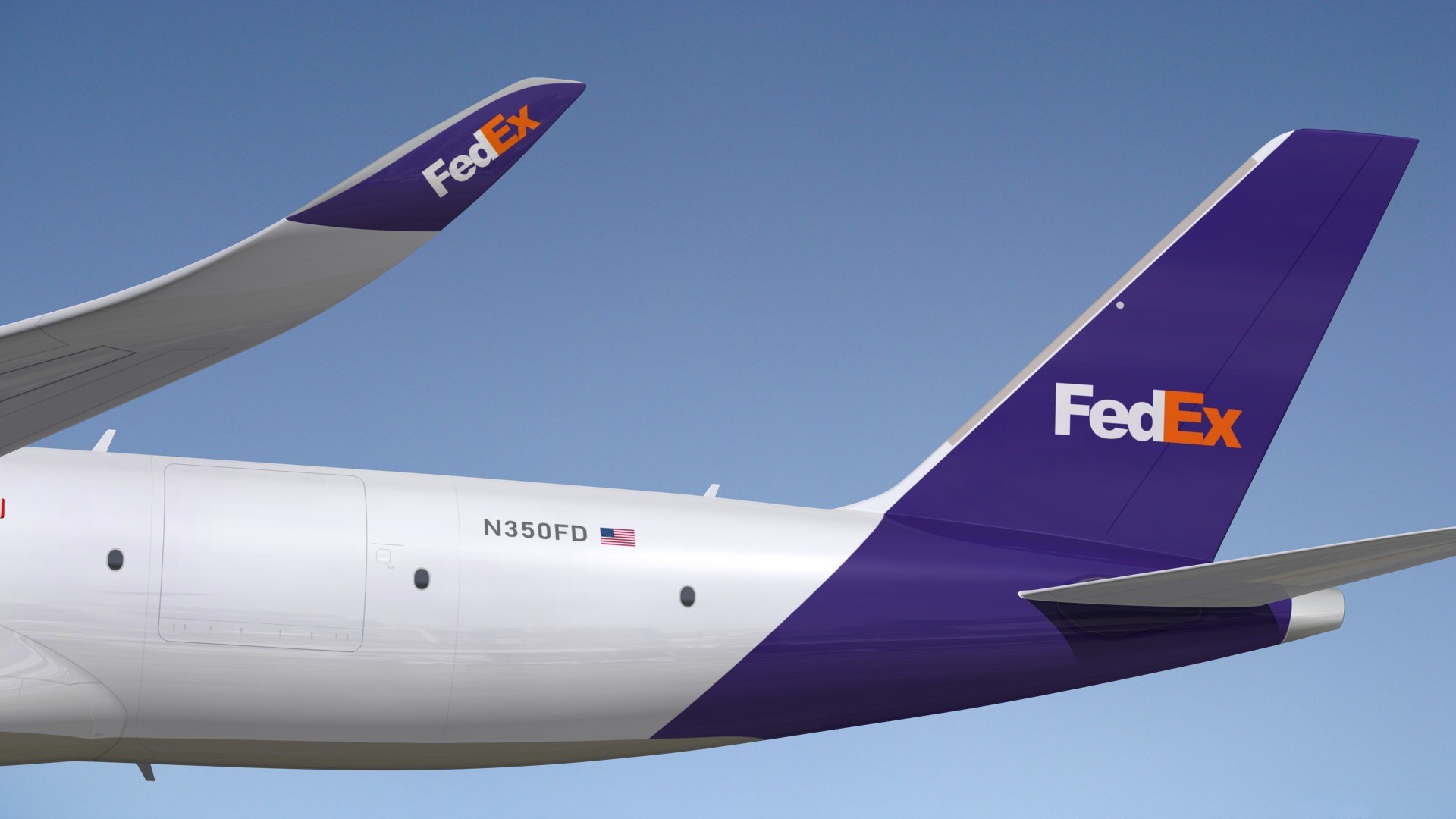 Airbus A350F FedEx 3D Model - TurboSquid 2094528