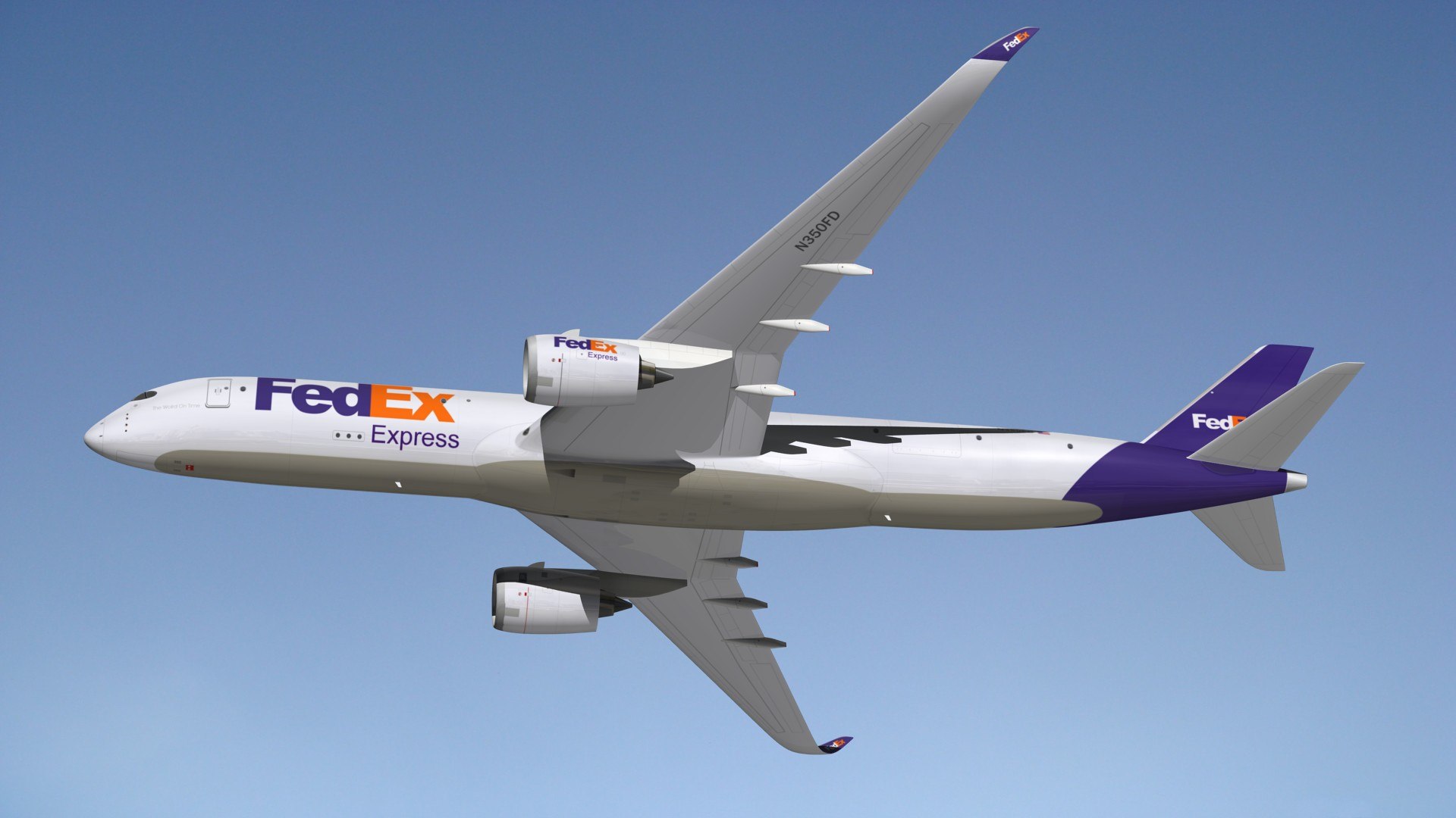 Airbus A350F FedEx 3D Model - TurboSquid 2094528