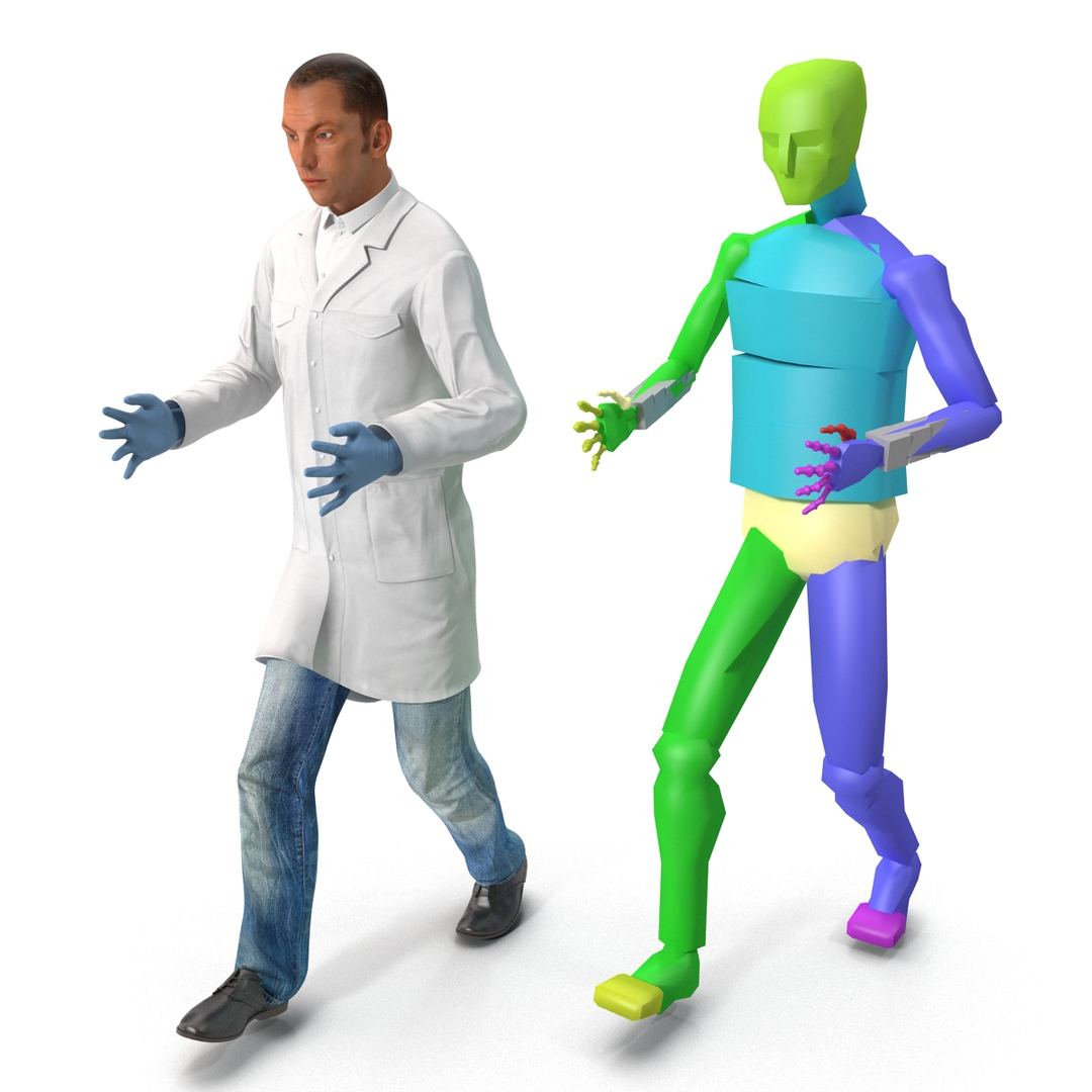 Scientist Rigged 2 3d Model