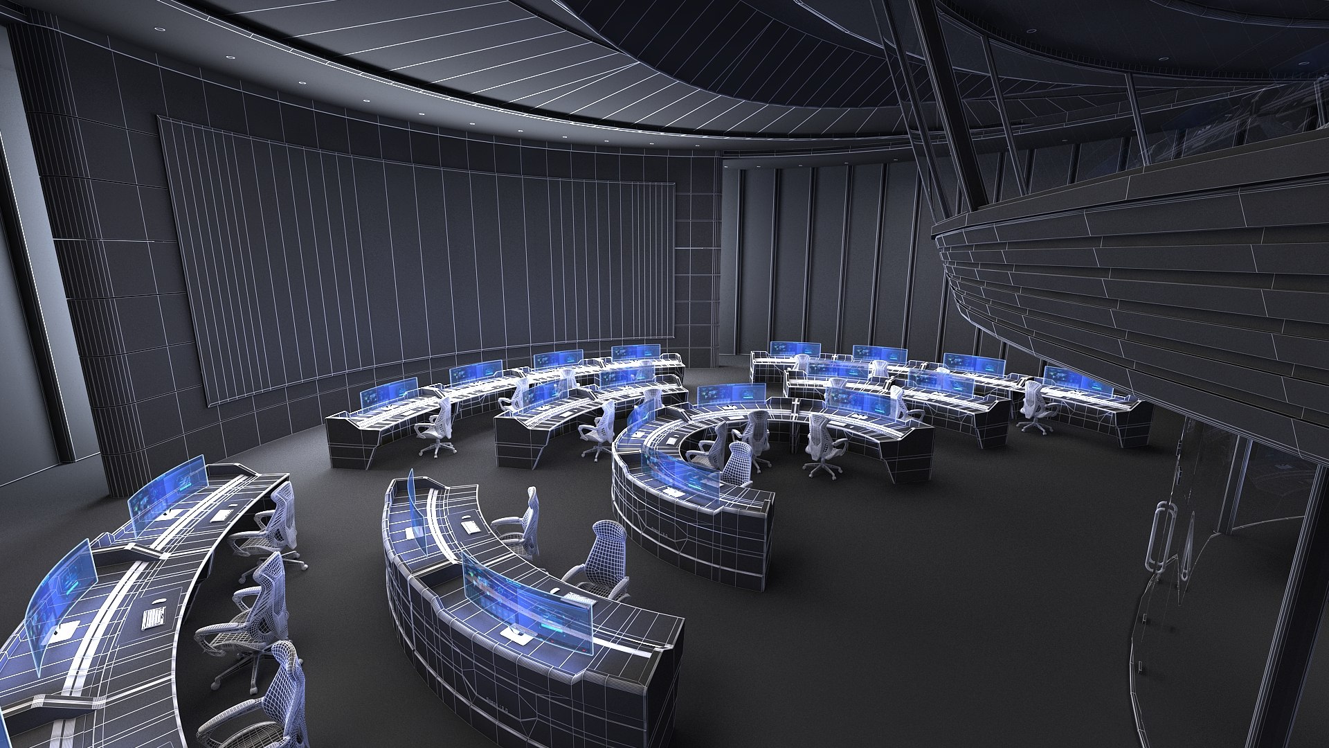 Monitoring Center Command Center 3D Model - TurboSquid 2149307