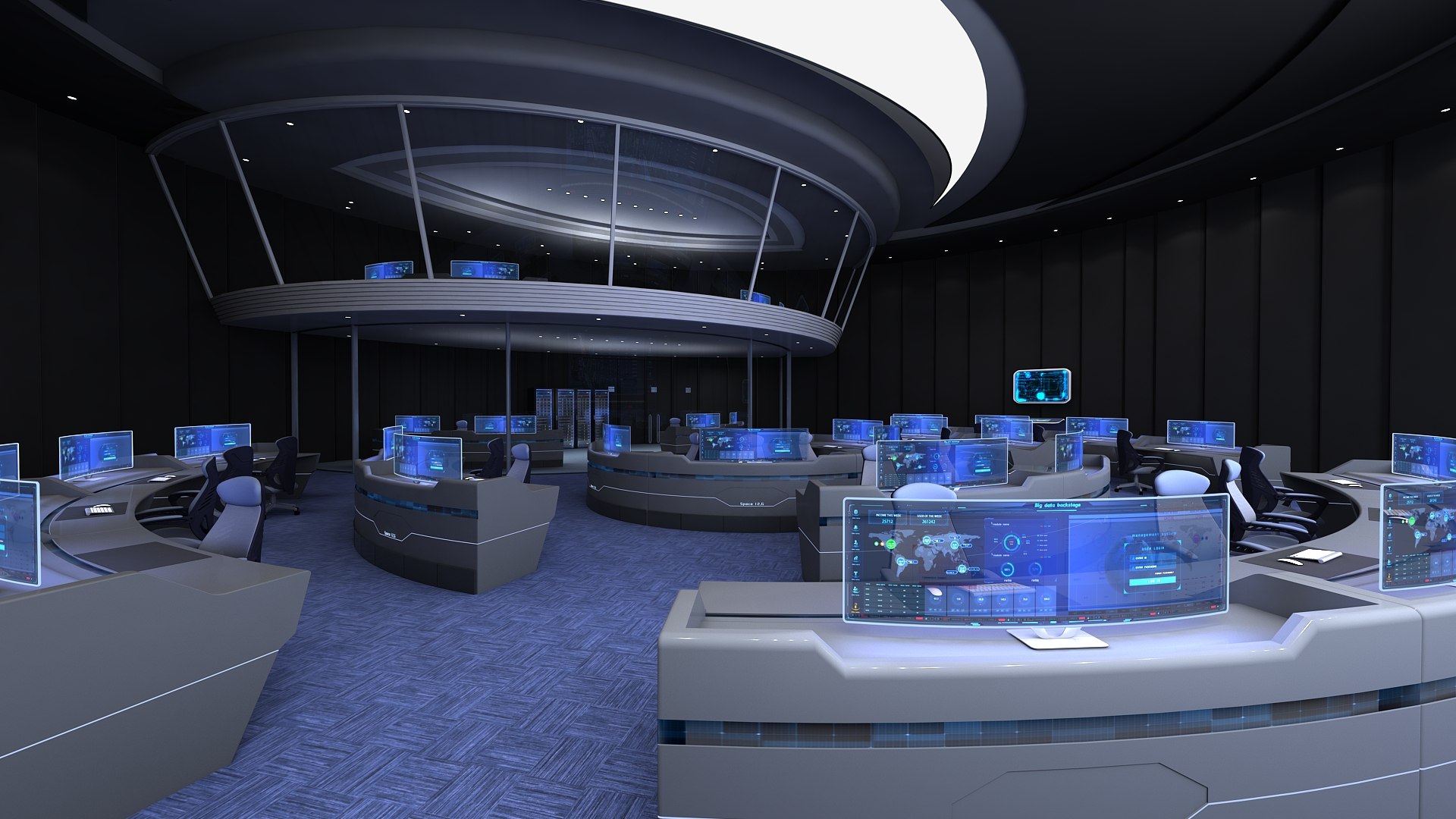 Monitoring Center Command Center 3D model - TurboSquid 2149307