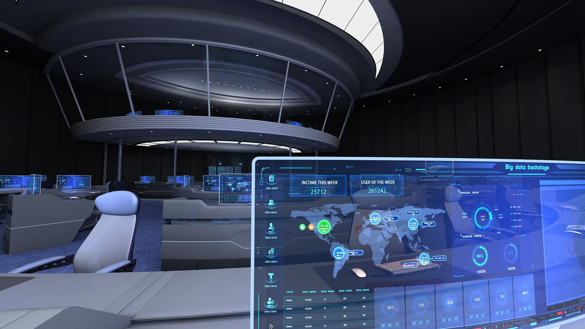 Monitoring Center Command Center 3D Model - TurboSquid 2149307