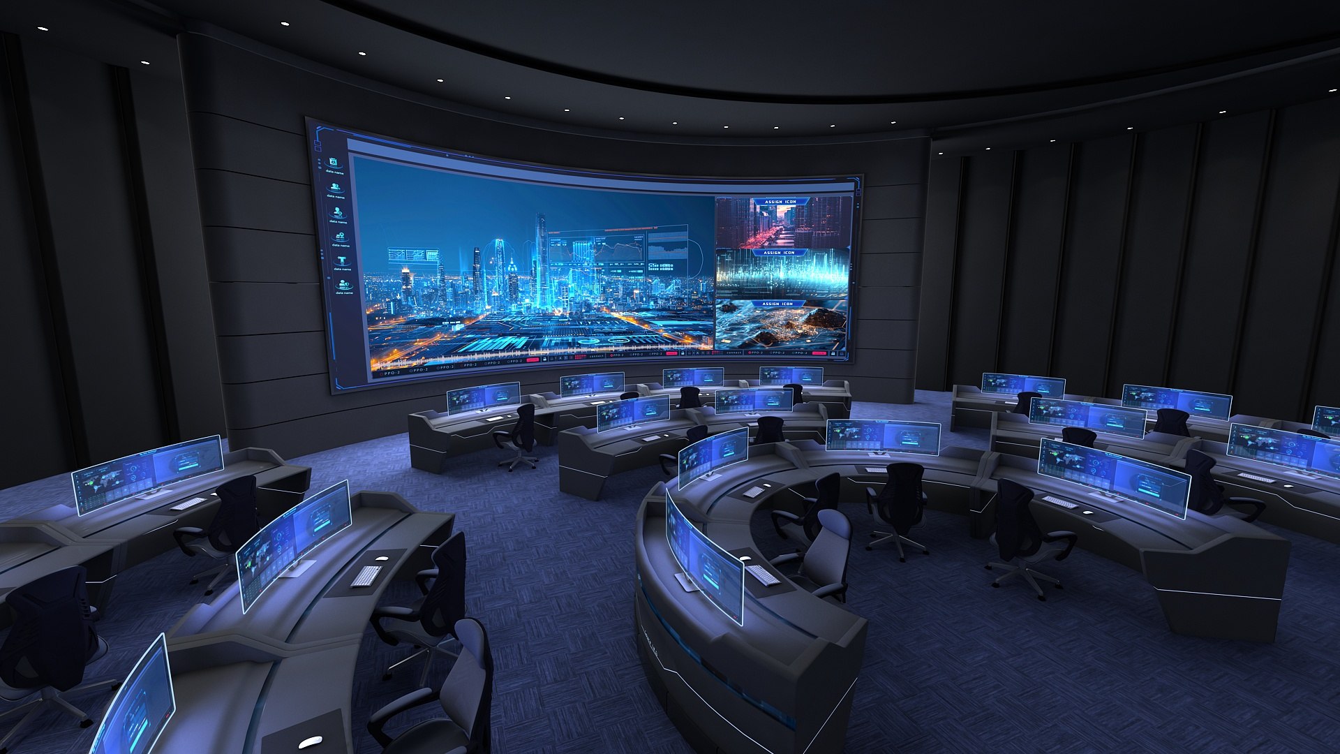 Monitoring Center Command Center 3D Model - TurboSquid 2149307