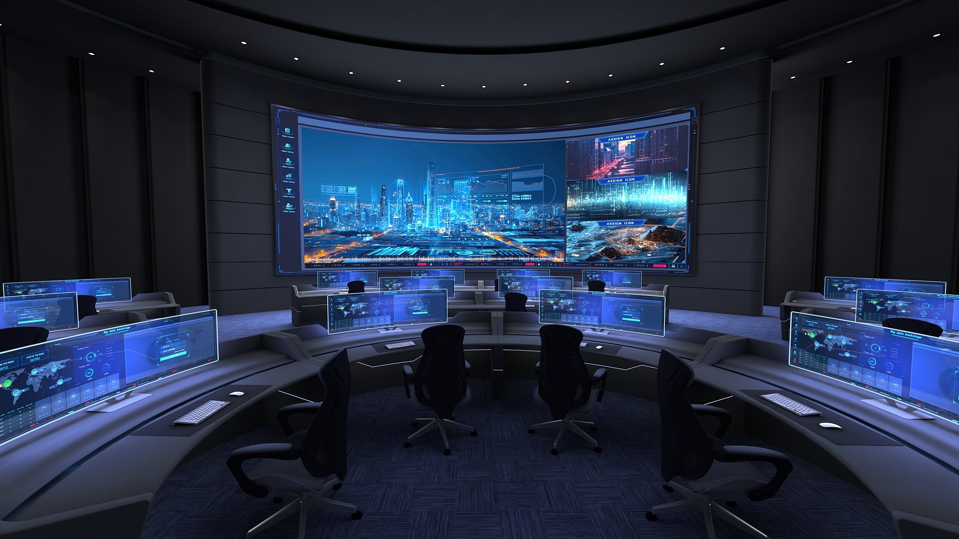 Monitoring Center Command Center 3D Model - TurboSquid 2149307