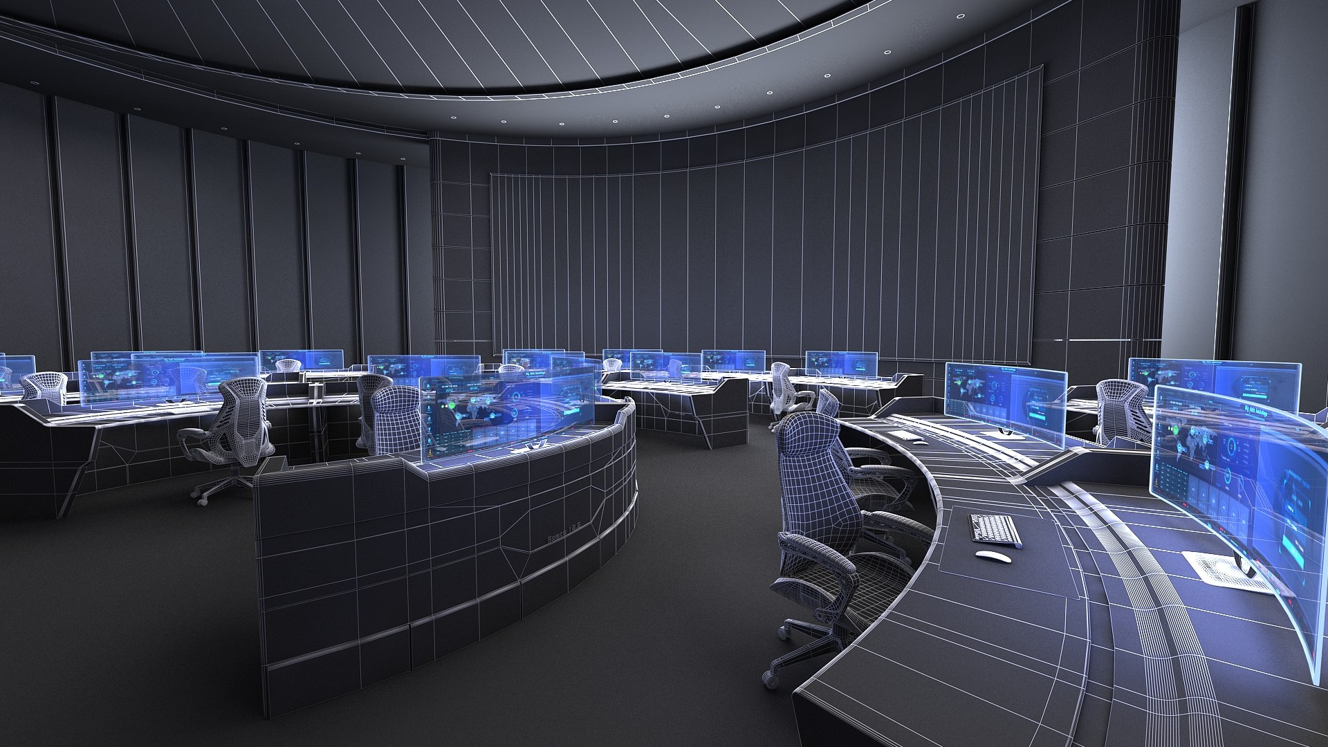 Monitoring Center Command Center 3D Model - TurboSquid 2149307