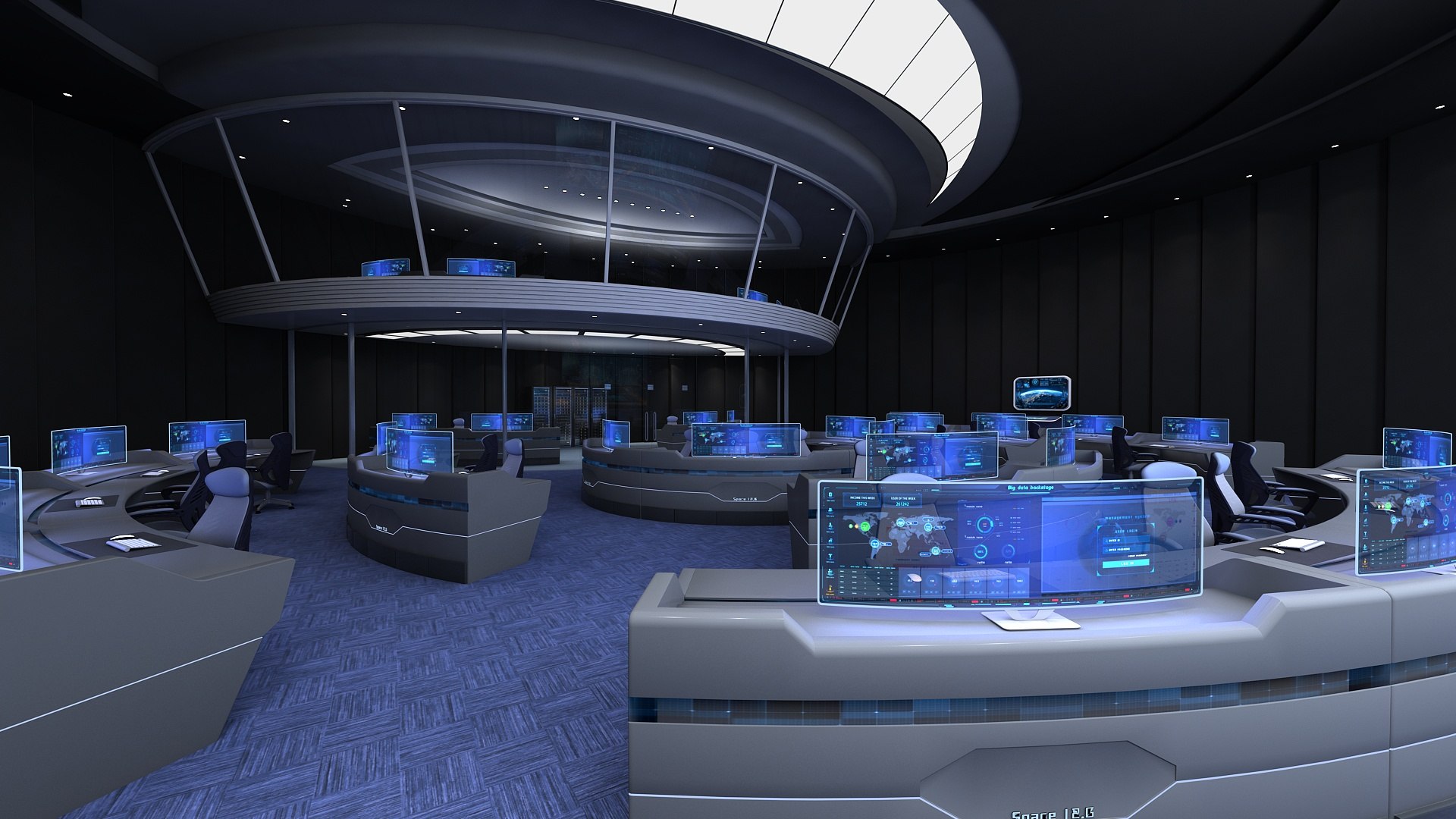 Monitoring Center Command Center 3D Model - TurboSquid 2149307