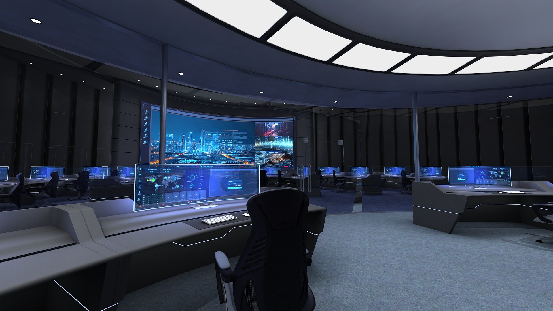 Monitoring Center Command Center 3D Model - TurboSquid 2149307