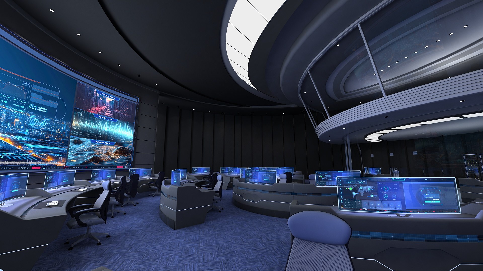 Monitoring Center Command Center 3D Model - TurboSquid 2149307
