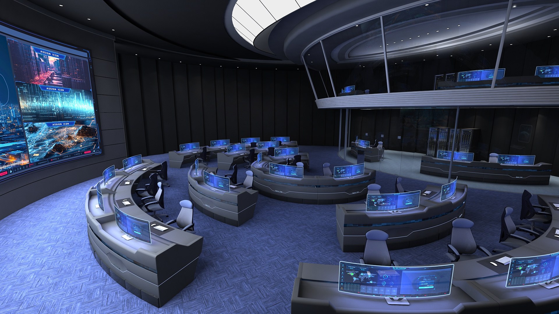 Monitoring Center Command Center 3D Model - TurboSquid 2149307
