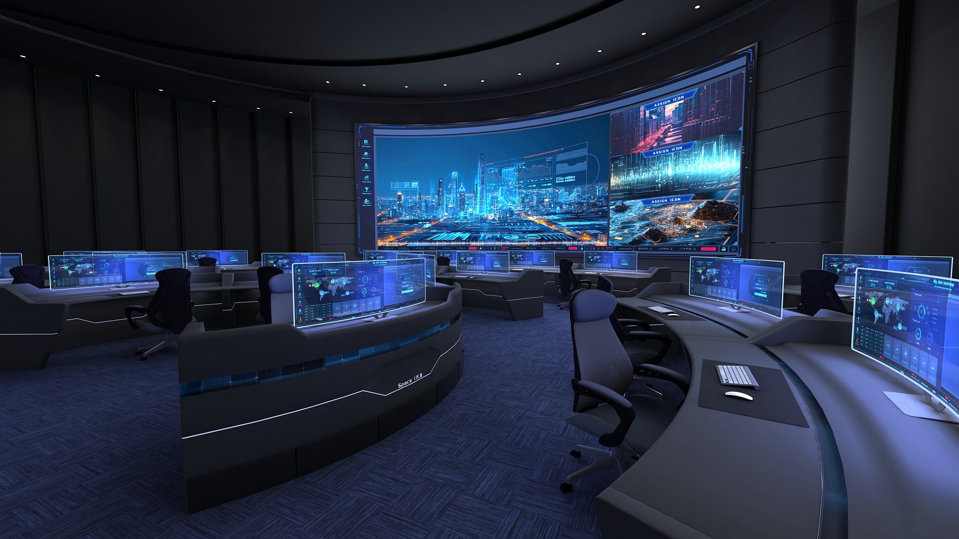 Monitoring Center Command Center 3D Model - TurboSquid 2149307