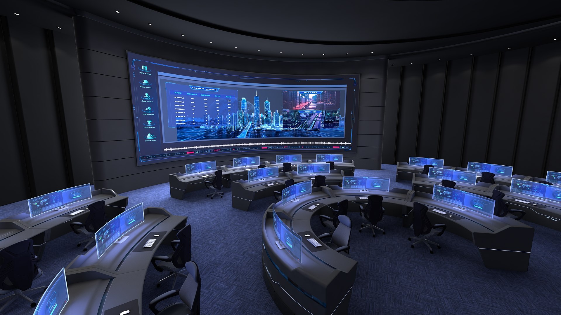 Monitoring Center Command Center 3D model - TurboSquid 2149307