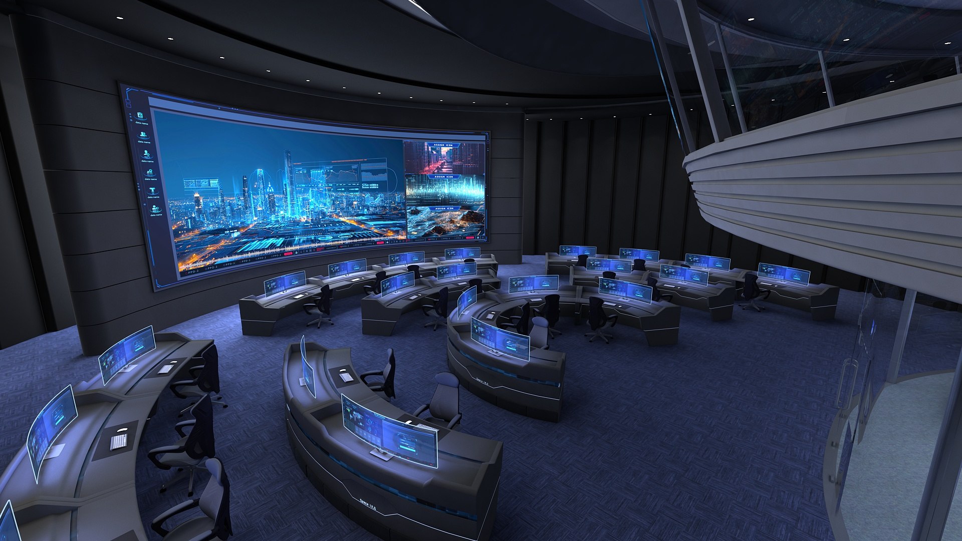 Monitoring Center Command Center 3D Model - TurboSquid 2149307