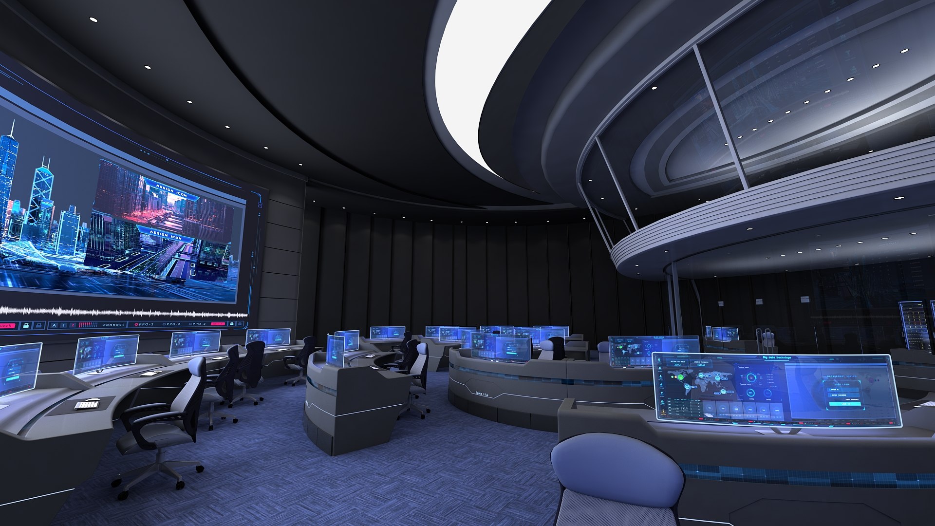 Monitoring Center Command Center 3D model - TurboSquid 2149307