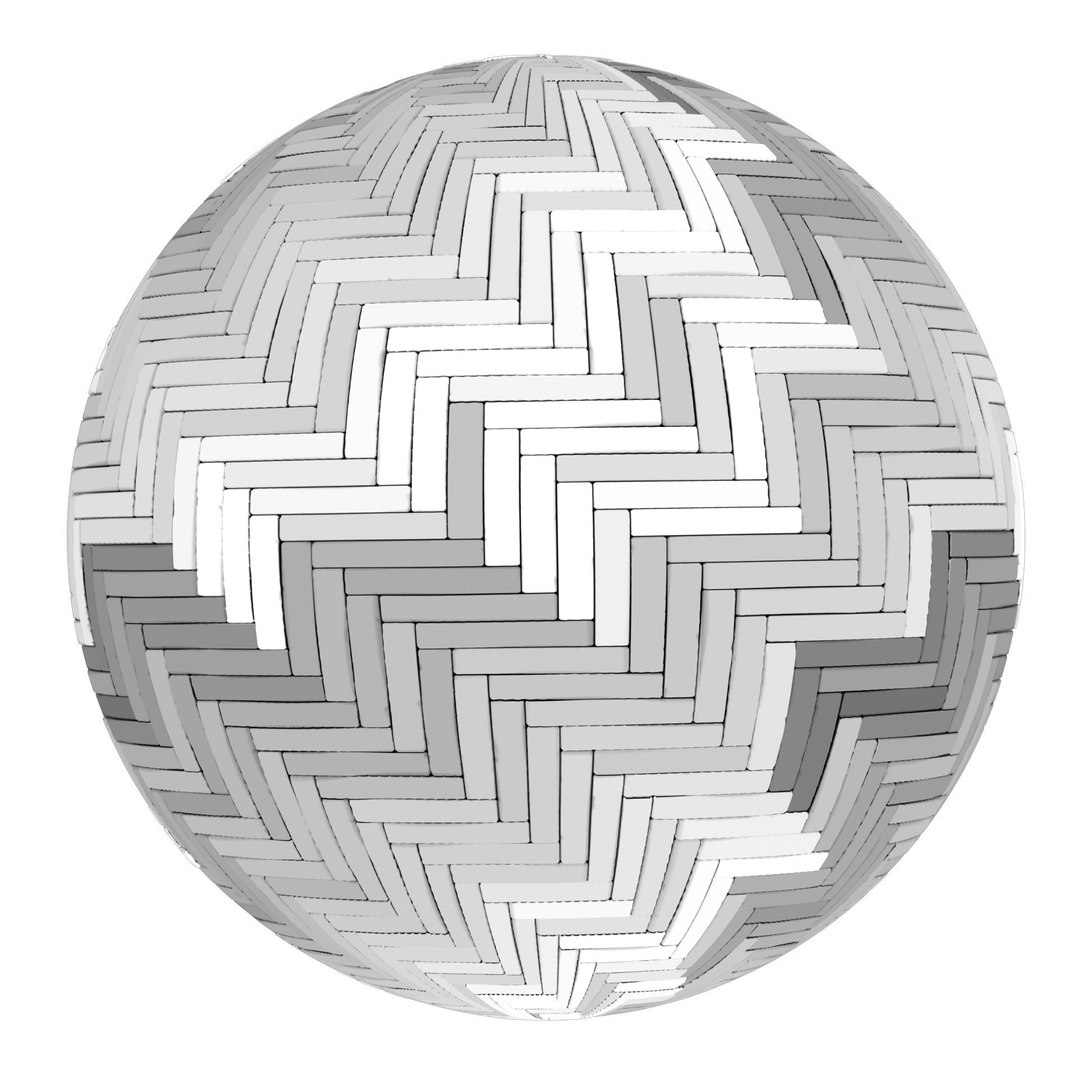 Photorealistic PBR Material - Old Herringbone Wood 3D model ...