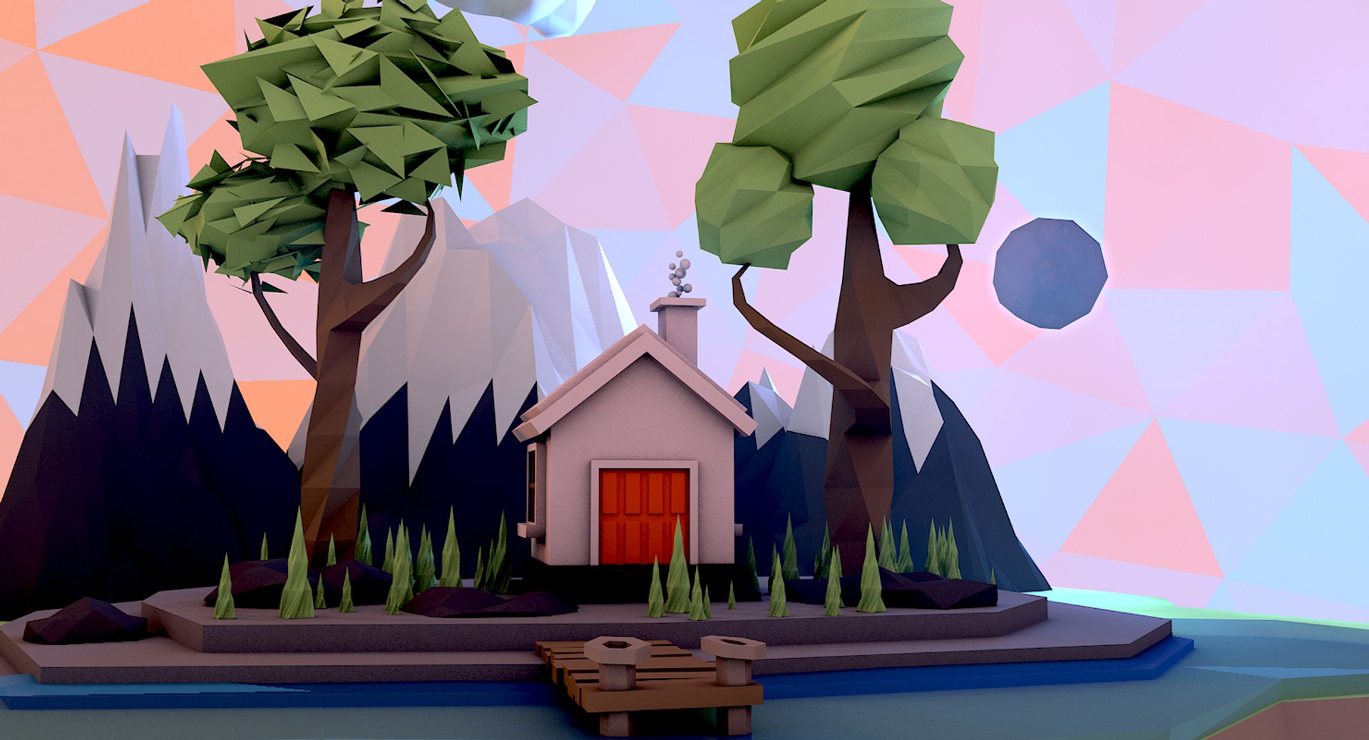 c4d floating islands