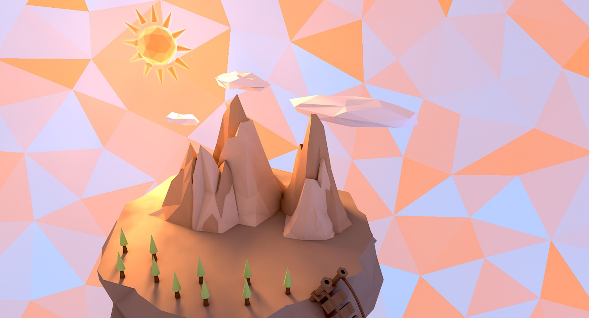 c4d floating islands