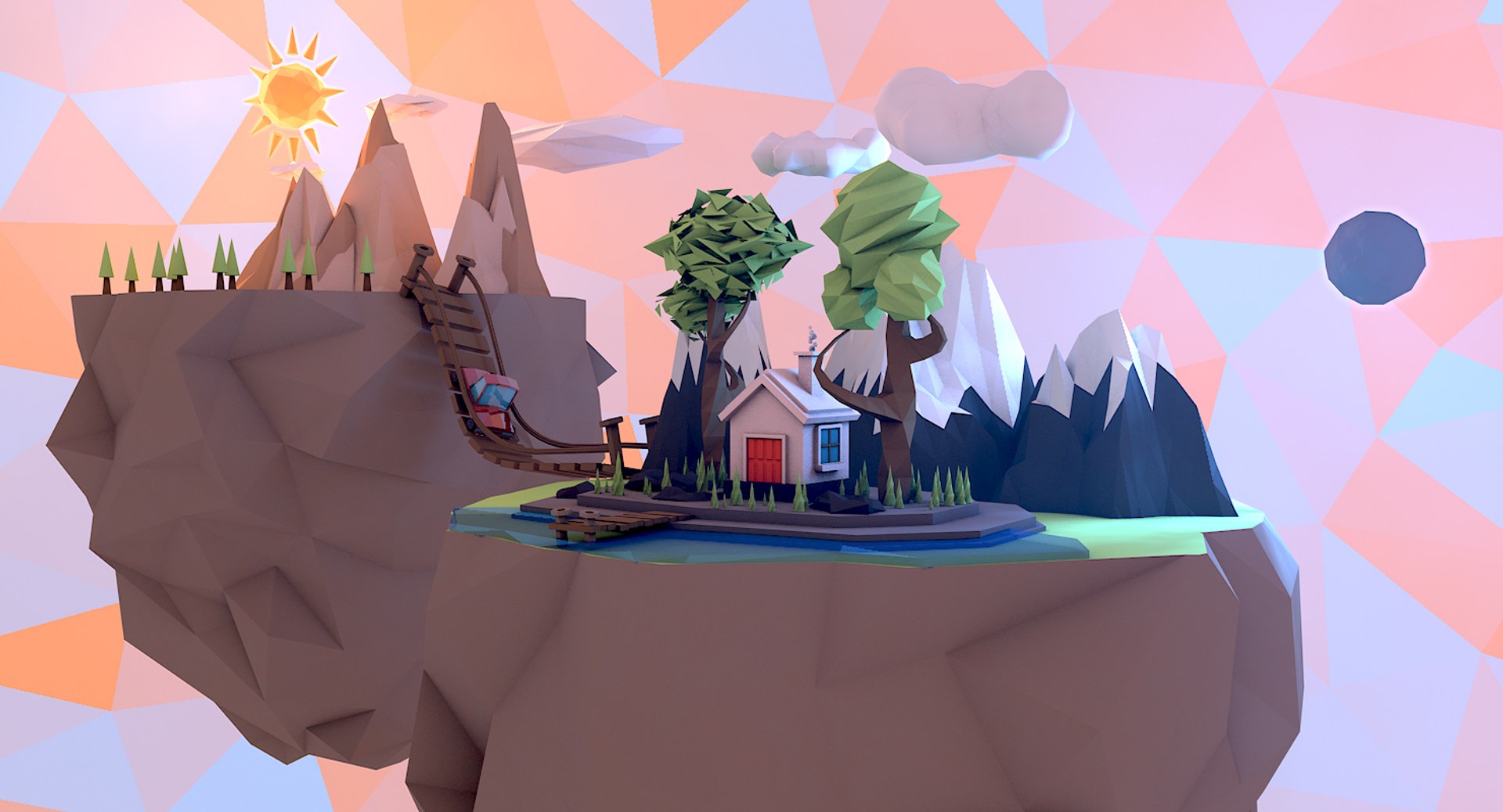 c4d floating islands