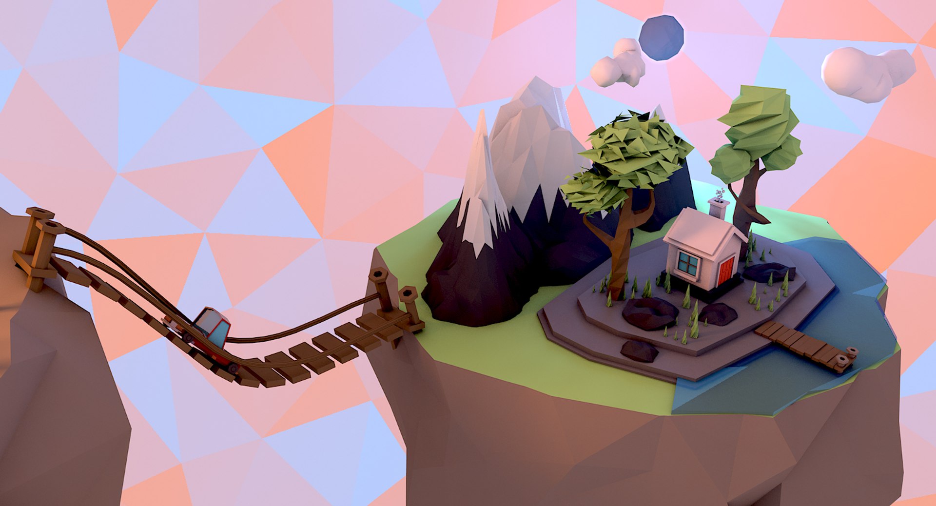 c4d floating islands