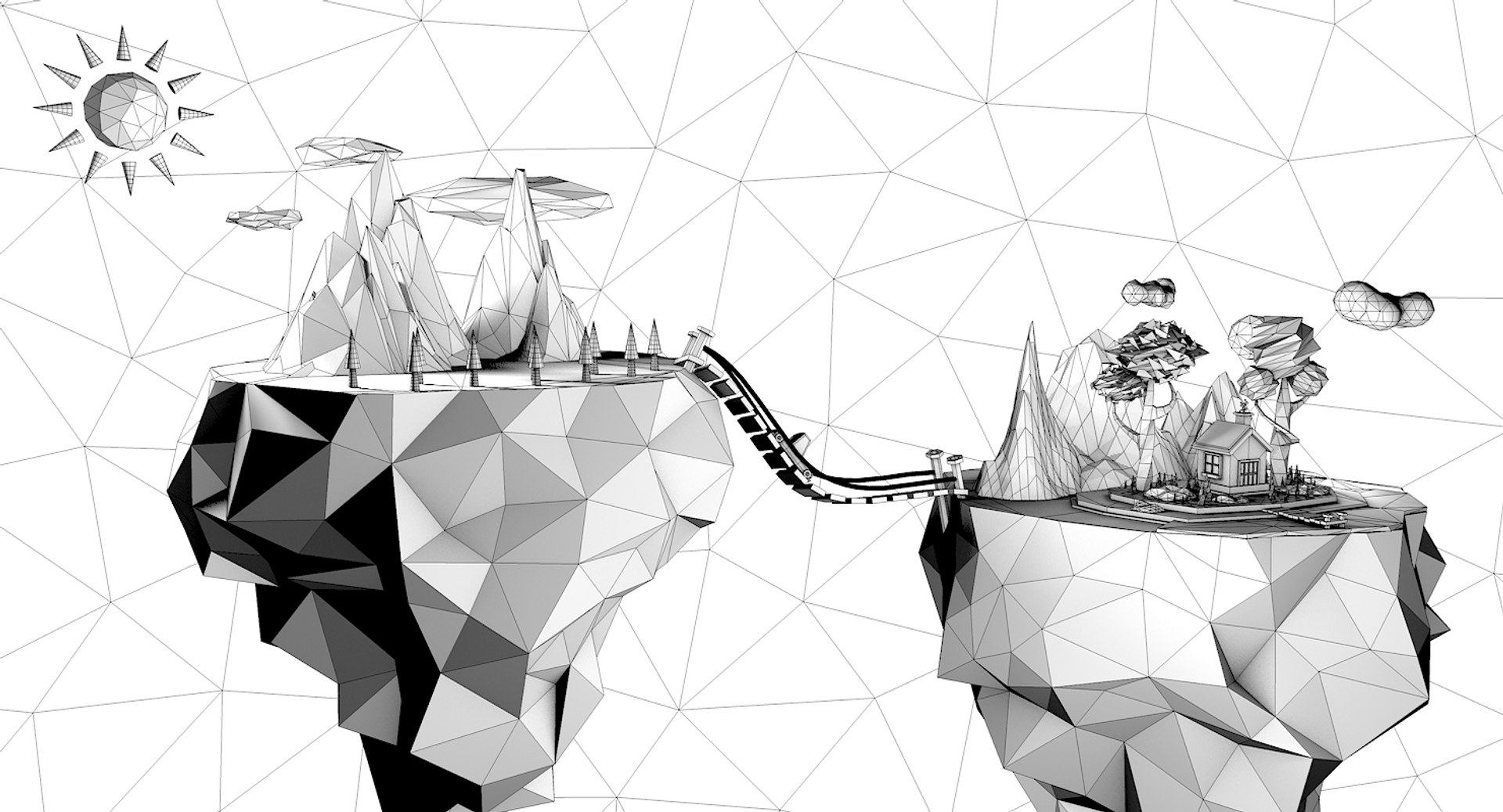 c4d floating islands